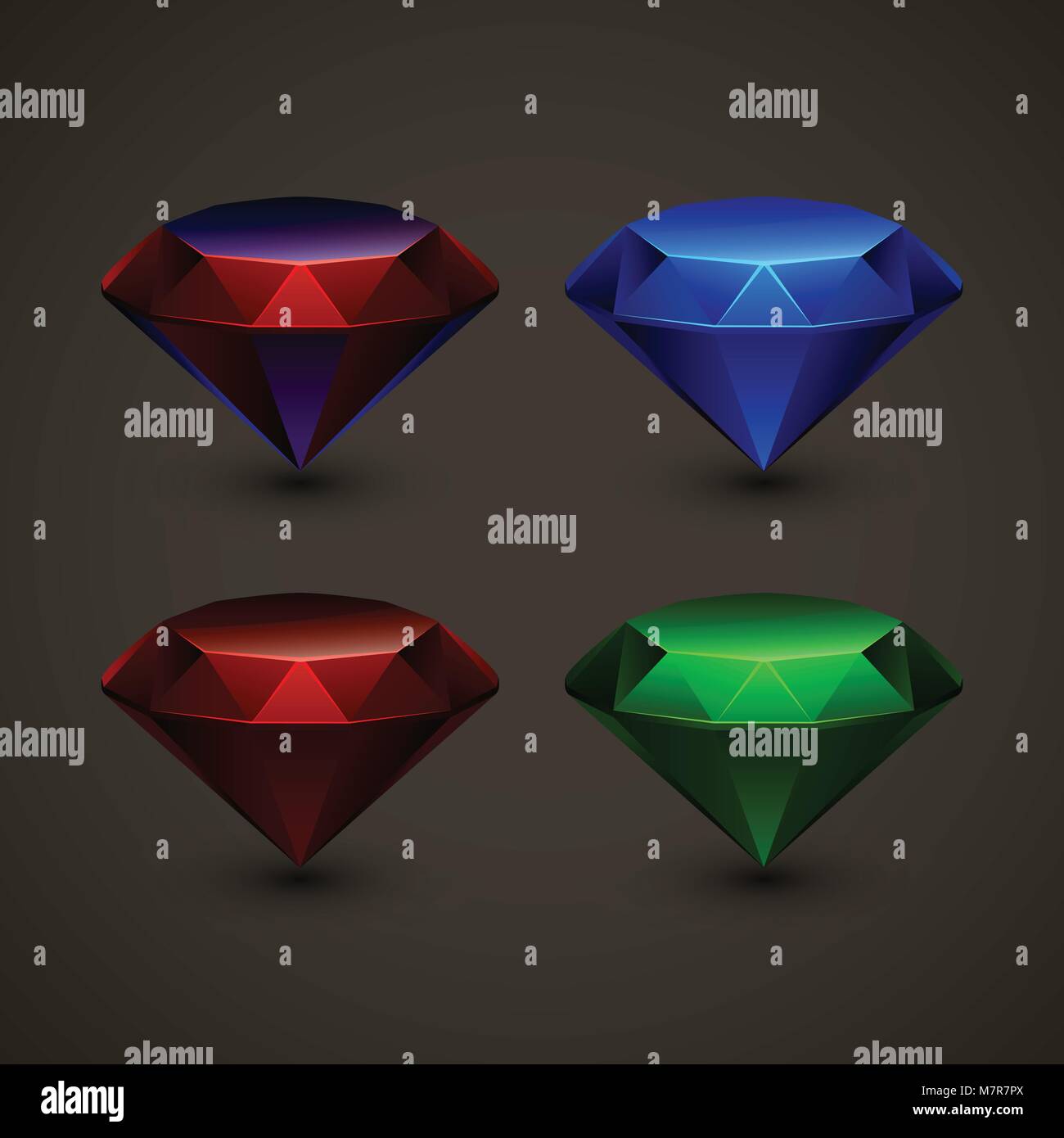 colored jewels in set Stock Vector Image & Art - Alamy