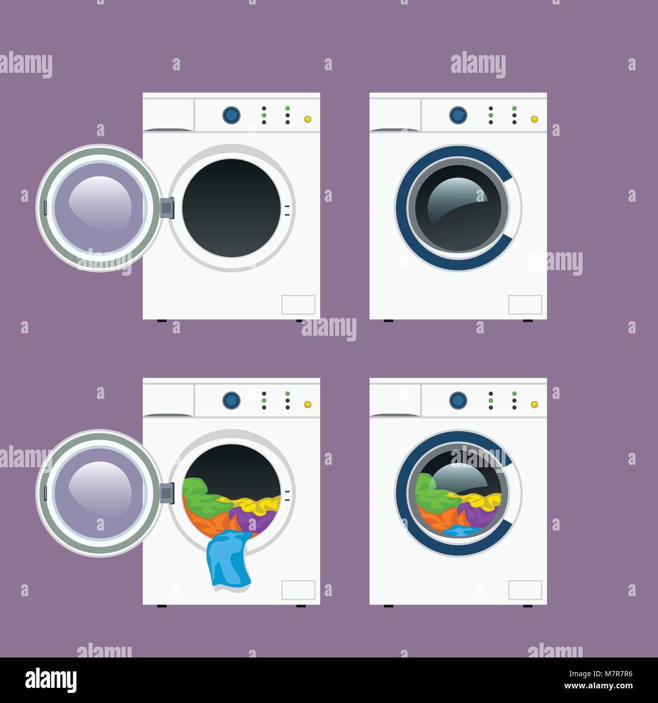 wash machine set Stock Vector Image & Art - Alamy