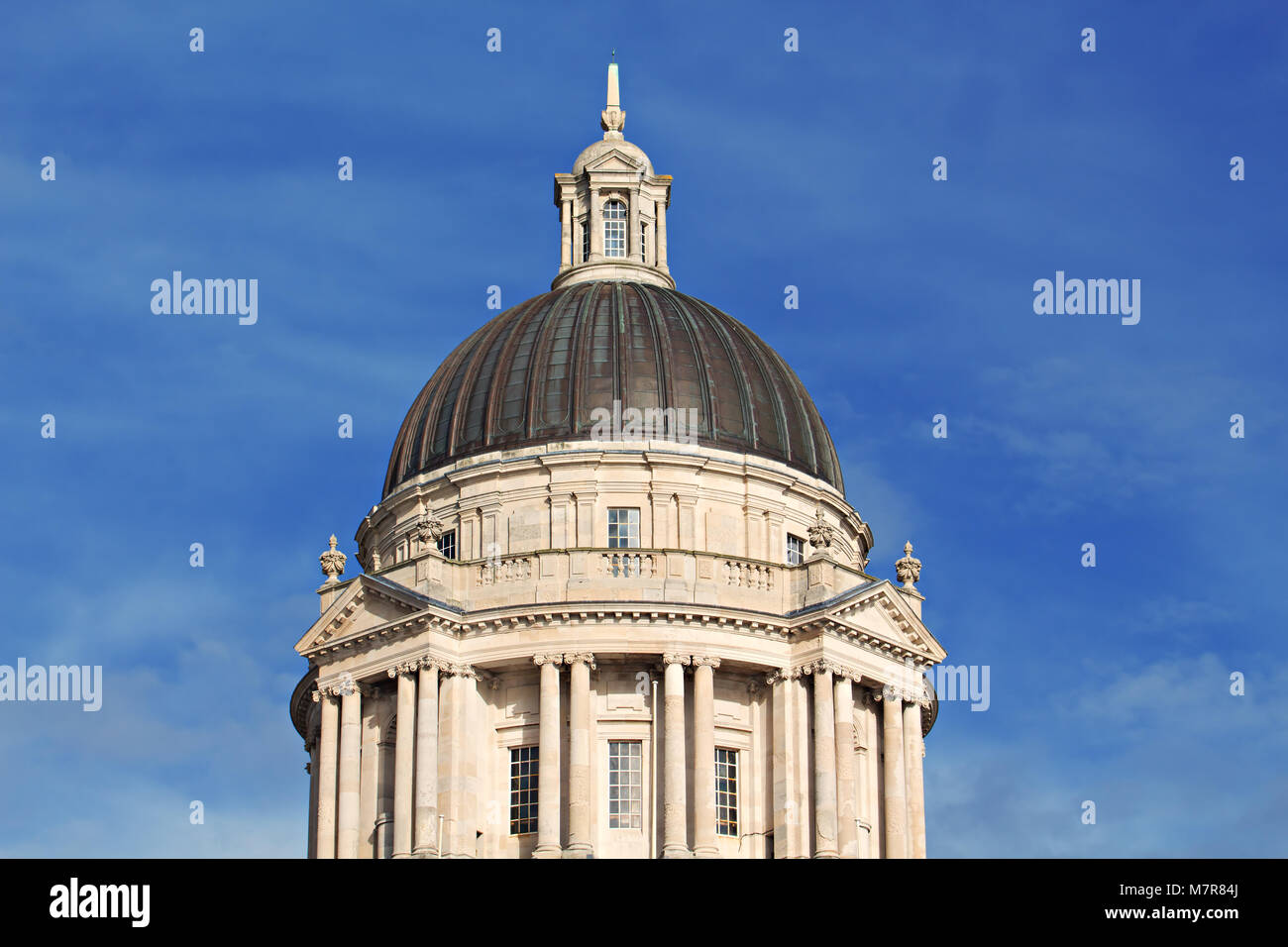 The dome on the Port of Liverpool Building on Liverpool Waterfront ...