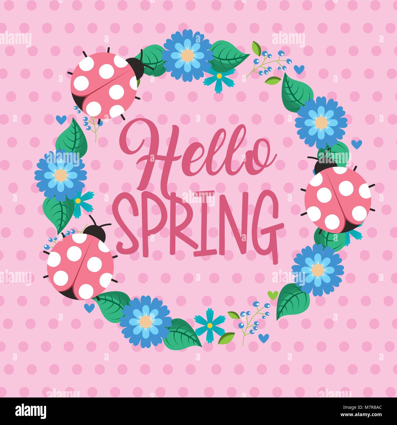 Hello spring handwriting Stock Vector Images - Alamy