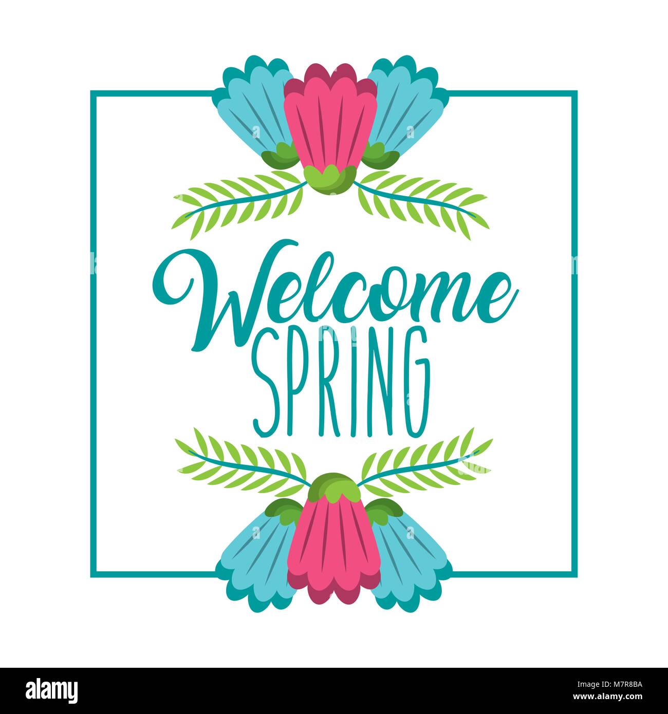 welcome spring card Stock Vector Image & Art - Alamy