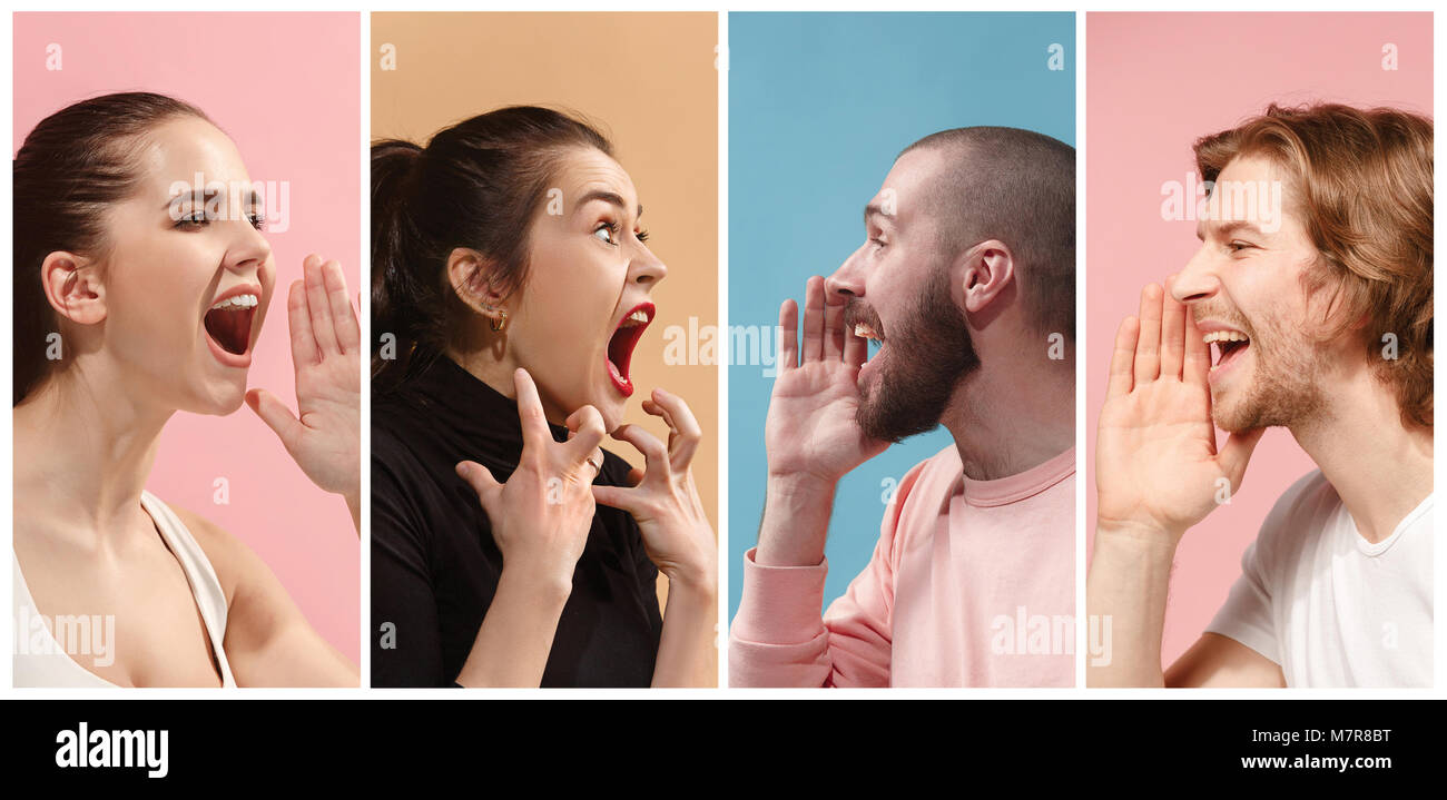 Angry people screaming Stock Photo - Alamy