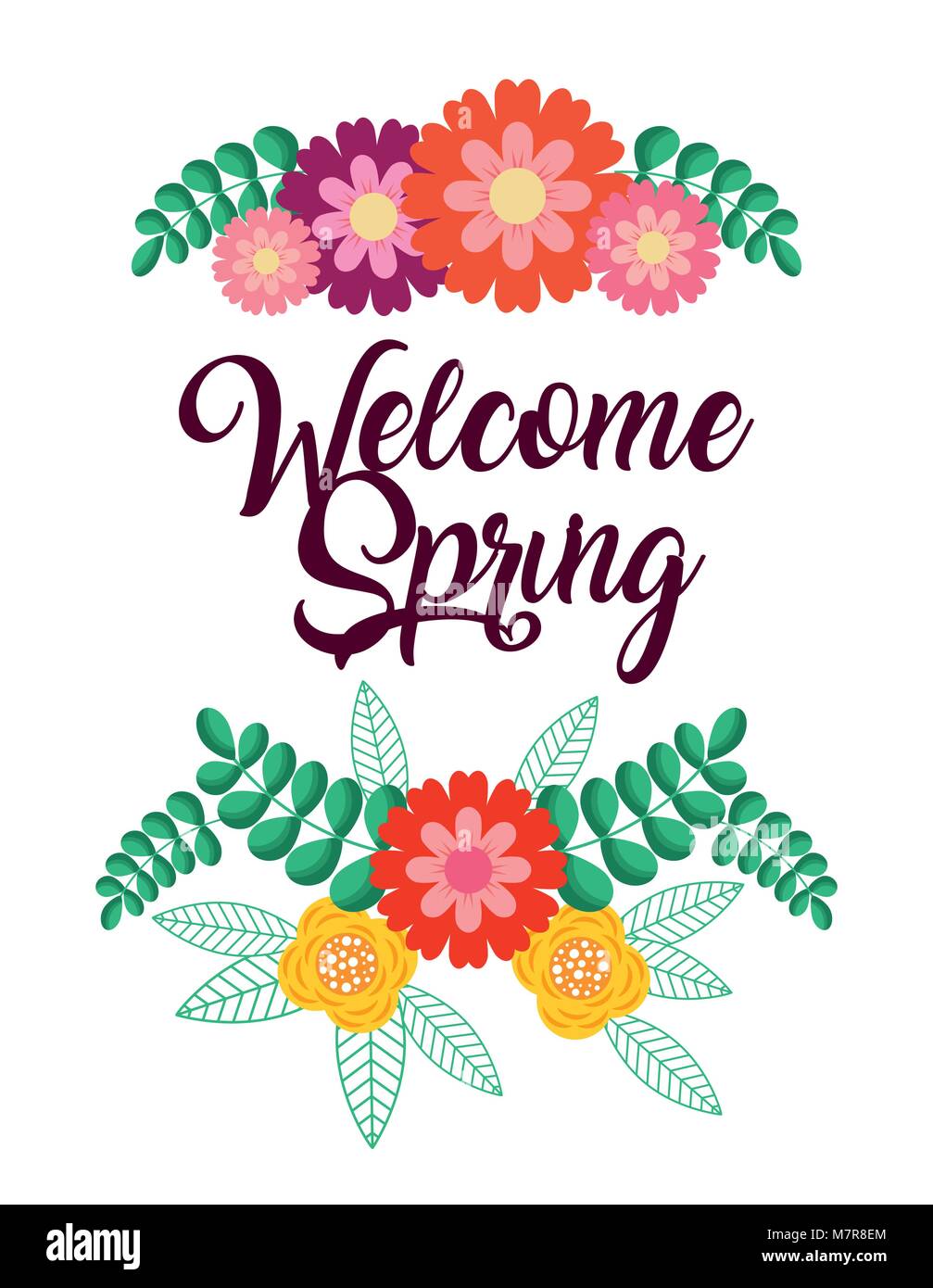 welcome spring card Stock Vector Image & Art - Alamy