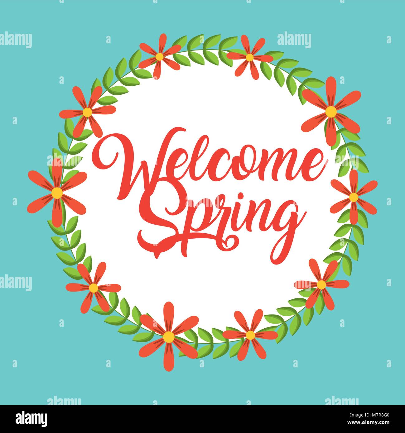 welcome spring card Stock Vector Image & Art - Alamy