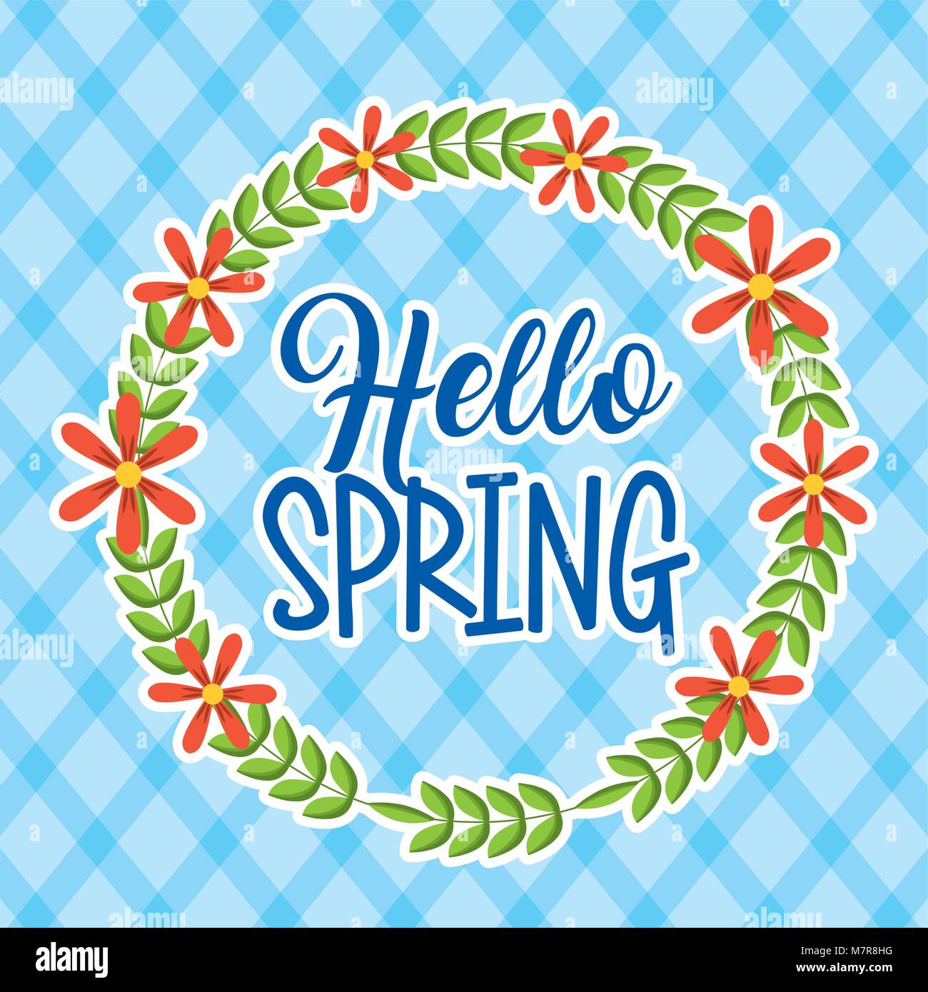 hello spring card Stock Vector Image & Art - Alamy