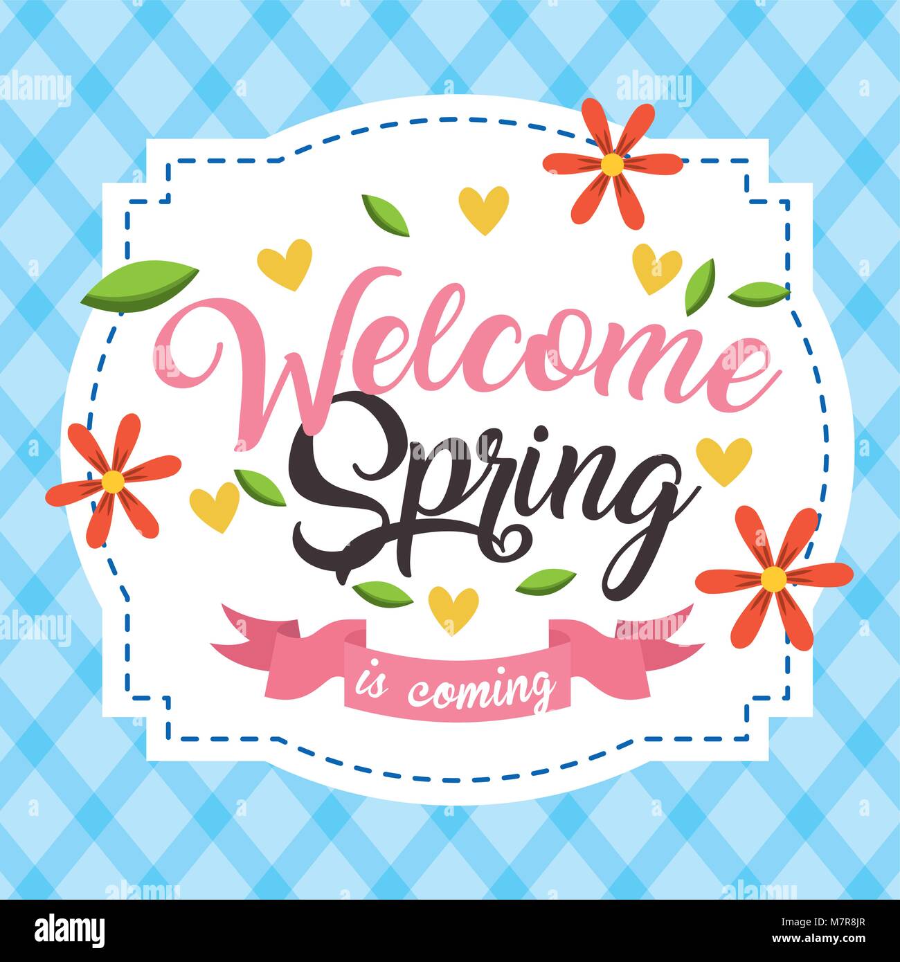 welcome spring card Stock Vector Image & Art - Alamy