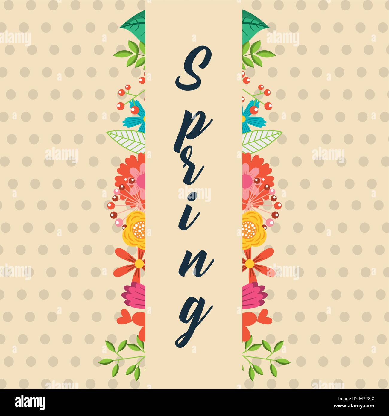 hello spring card Stock Vector Image & Art - Alamy