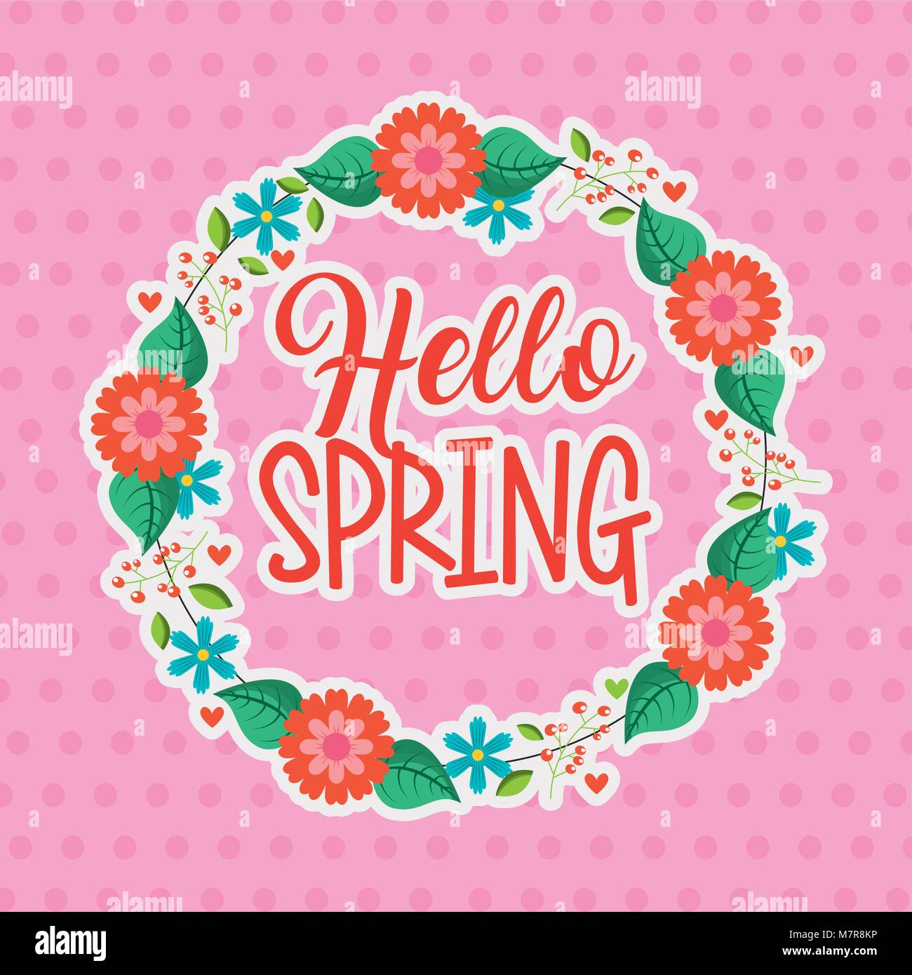 hello spring card Stock Vector Image & Art - Alamy