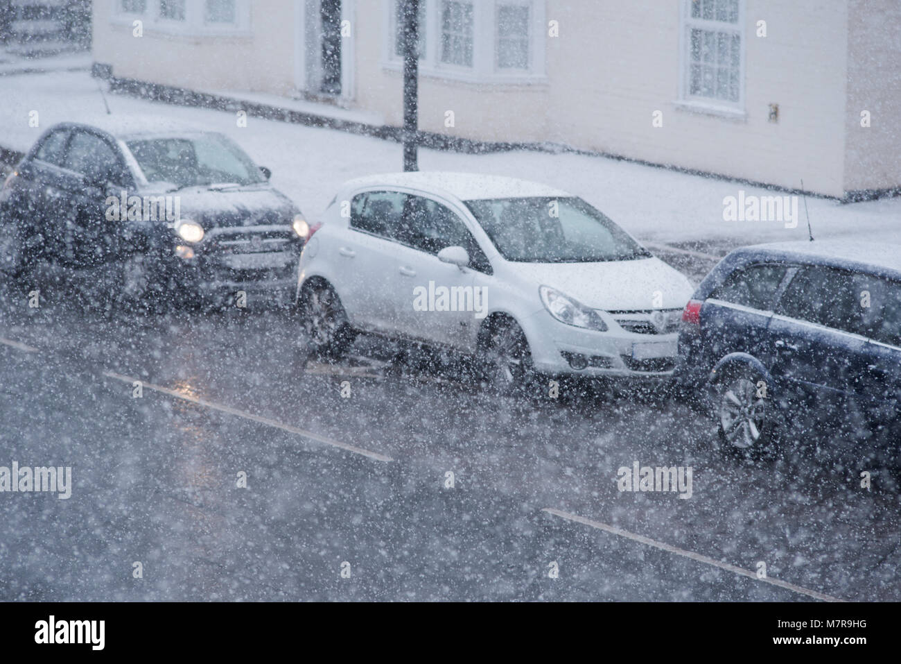 Traffic In Snow Storm High Resolution Stock Photography and Images - Alamy