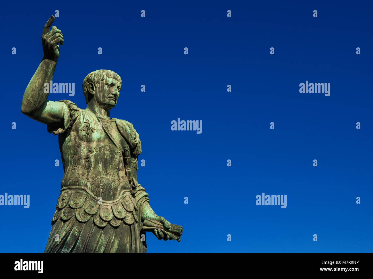 Trajan the conqueror, one of the greatest ancient roman emperor, bronze ...