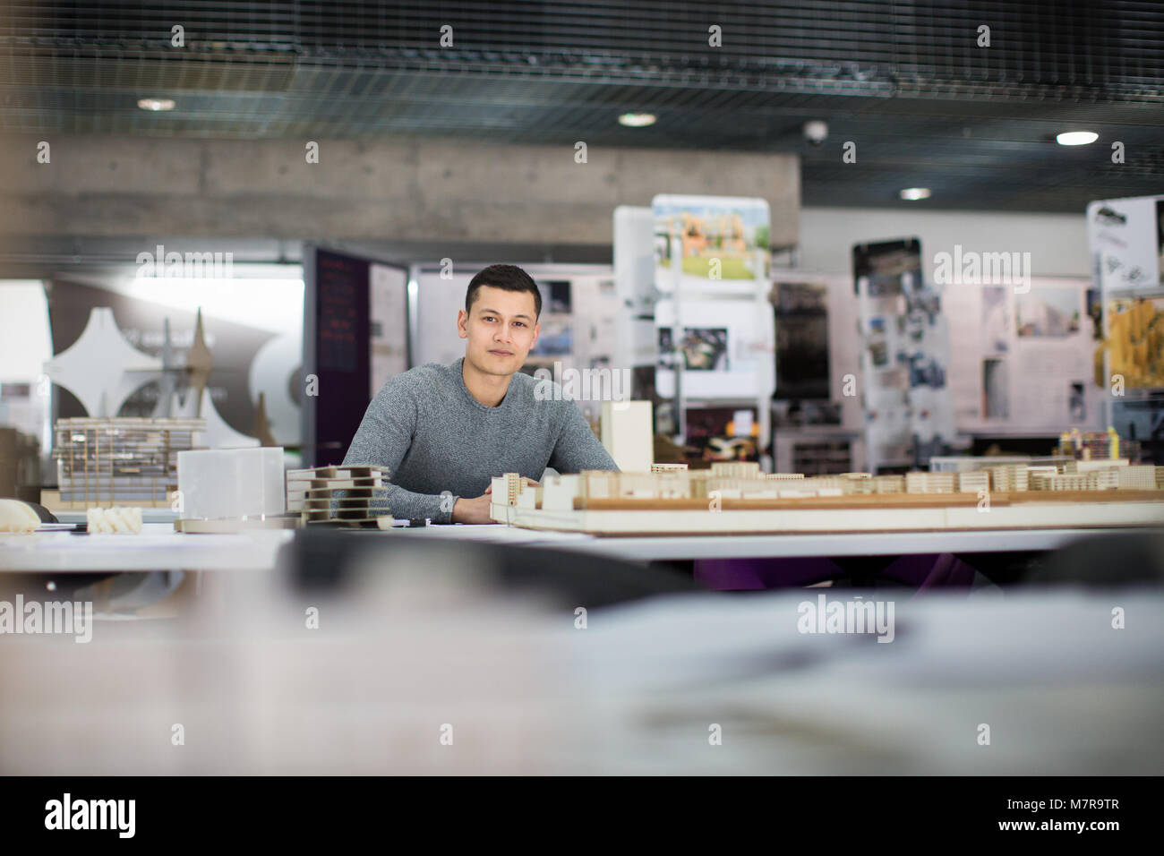 Portrait architect architectural model office hi-res stock photography ...