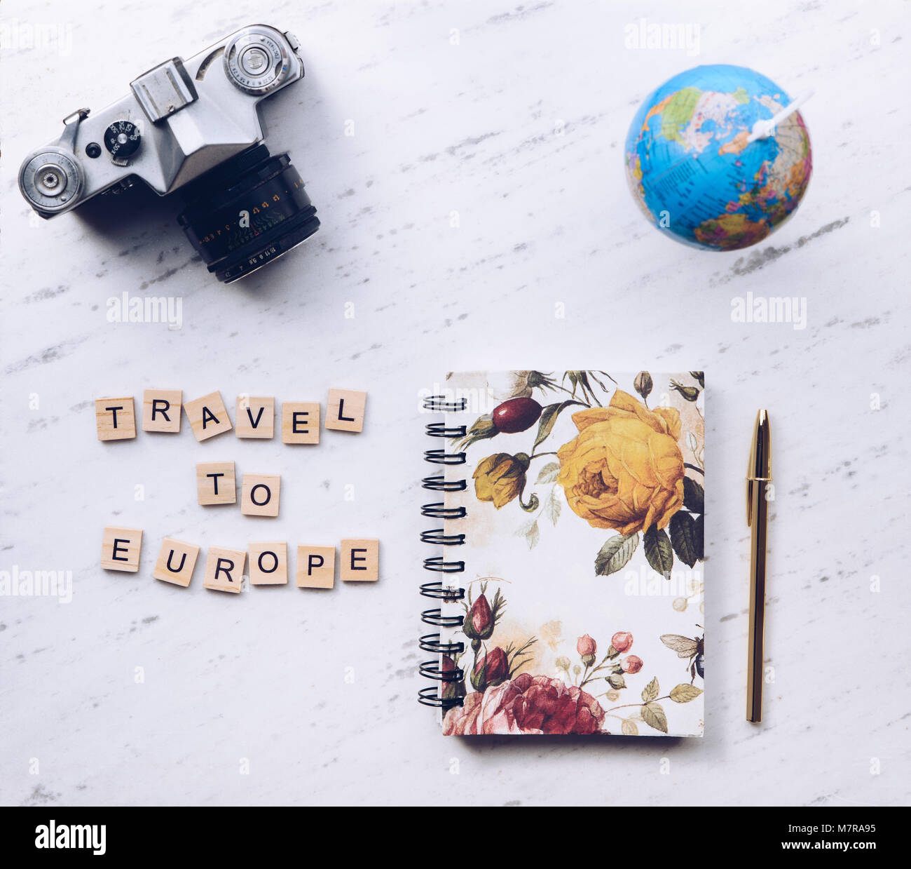 Travel to europe words made from wooden letters. Travel concept Stock ...