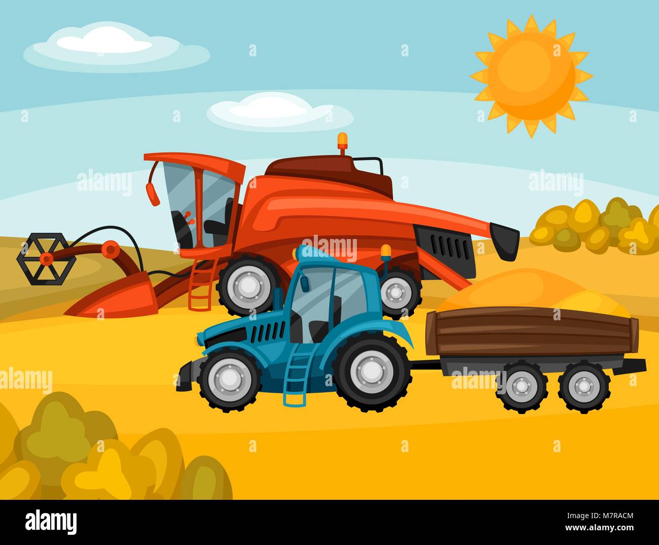 Combine Harvester Clipart