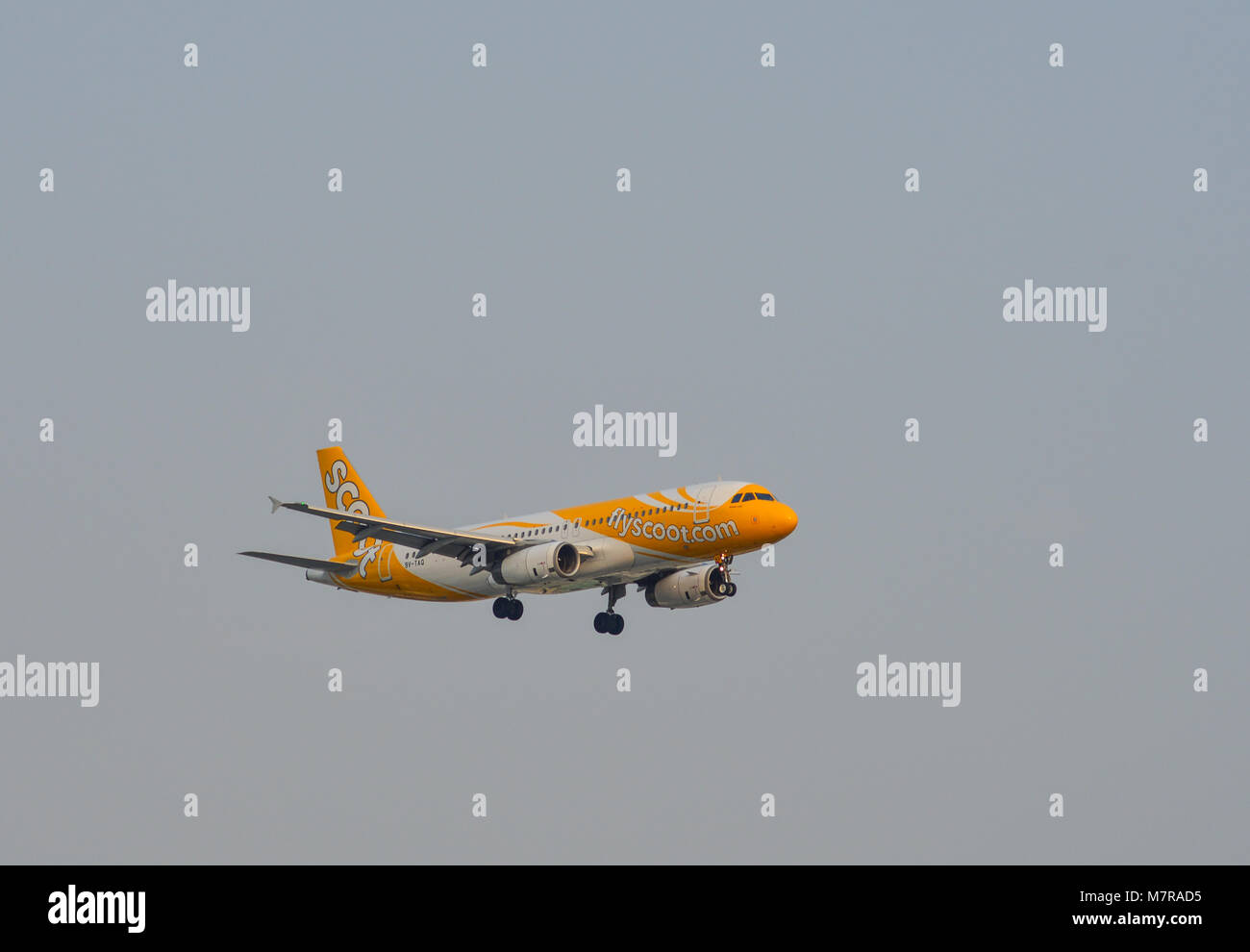 Saigon, Vietnam - Mar 11, 2018. An Airbus A320 aircarft of Scoot is ...