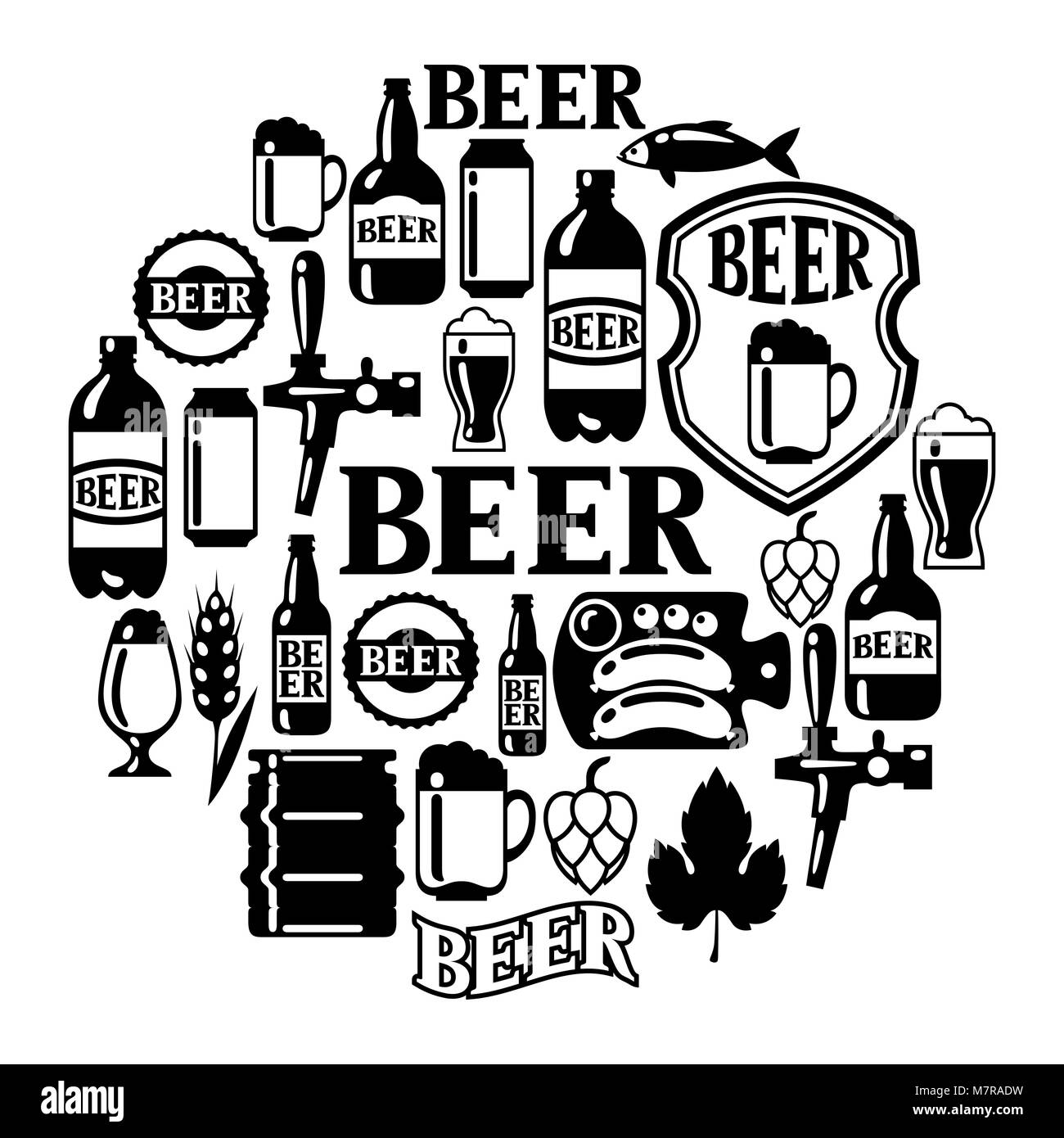 Beer shield Stock Vector Images - Alamy