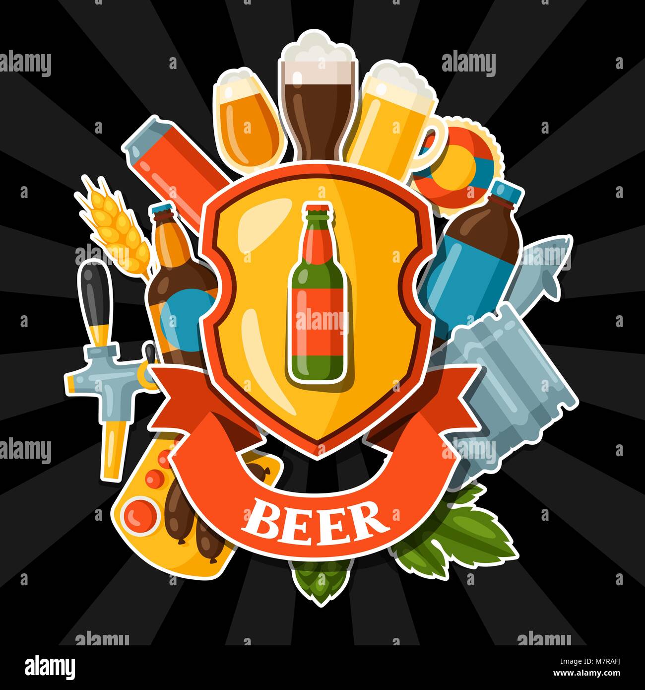Beer shield Stock Vector Images - Alamy