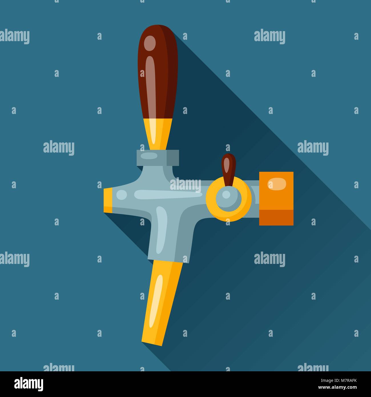 Illustration of beer tap in flat design style Stock Vector Image & Art ...
