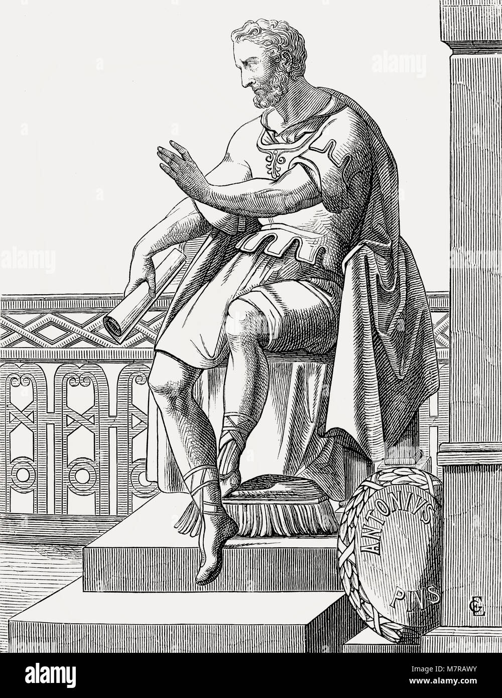 Antoninus Pius, 86 - 161, Roman Emperor Stock Photo - Alamy