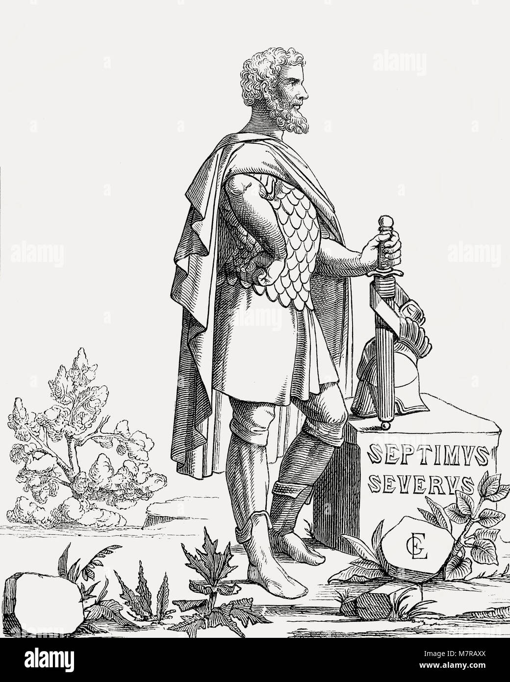Septimius Severus or Lucius Septimius Severus Augustus, 145 - 211 ...