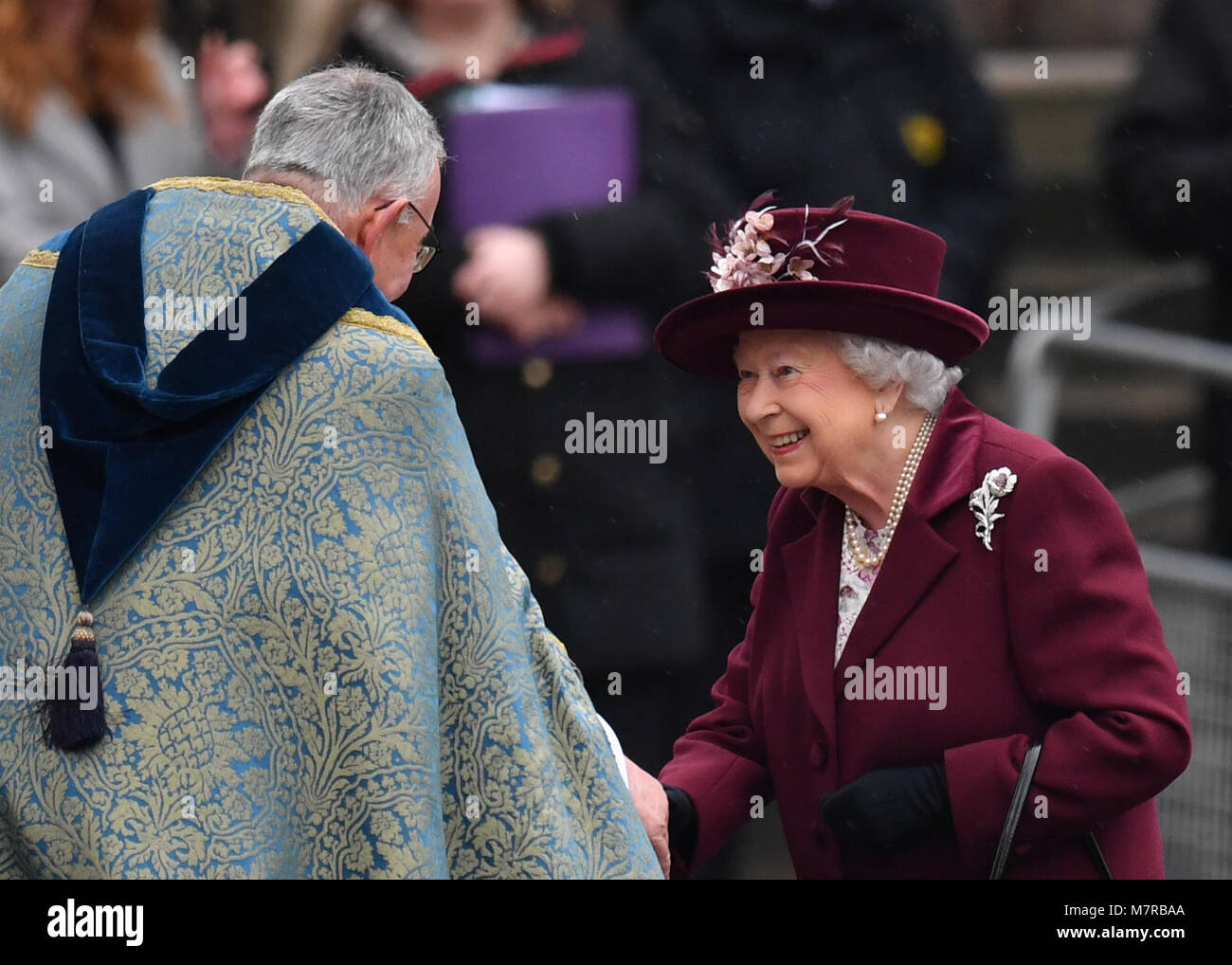 Queen Elizabeth II, arrives for the Commonwealth Service at Westminster ...