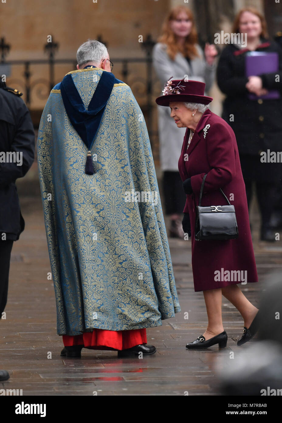 Queen Elizabeth II, arrives for the Commonwealth Service at Westminster ...
