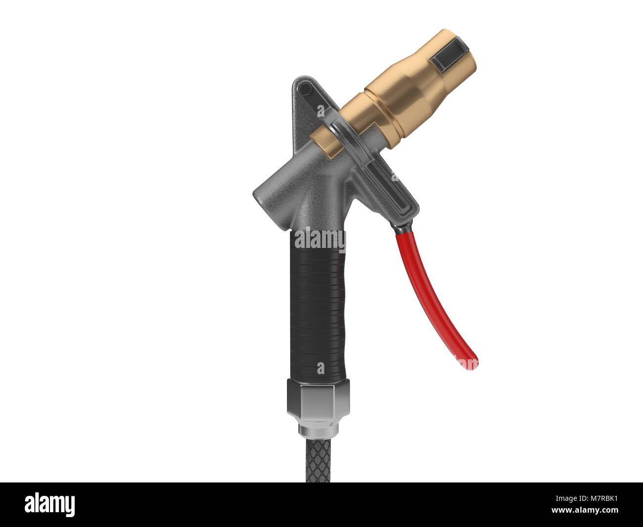 auto gas nozzle, close up view. 3d illustration Stock Photo - Alamy