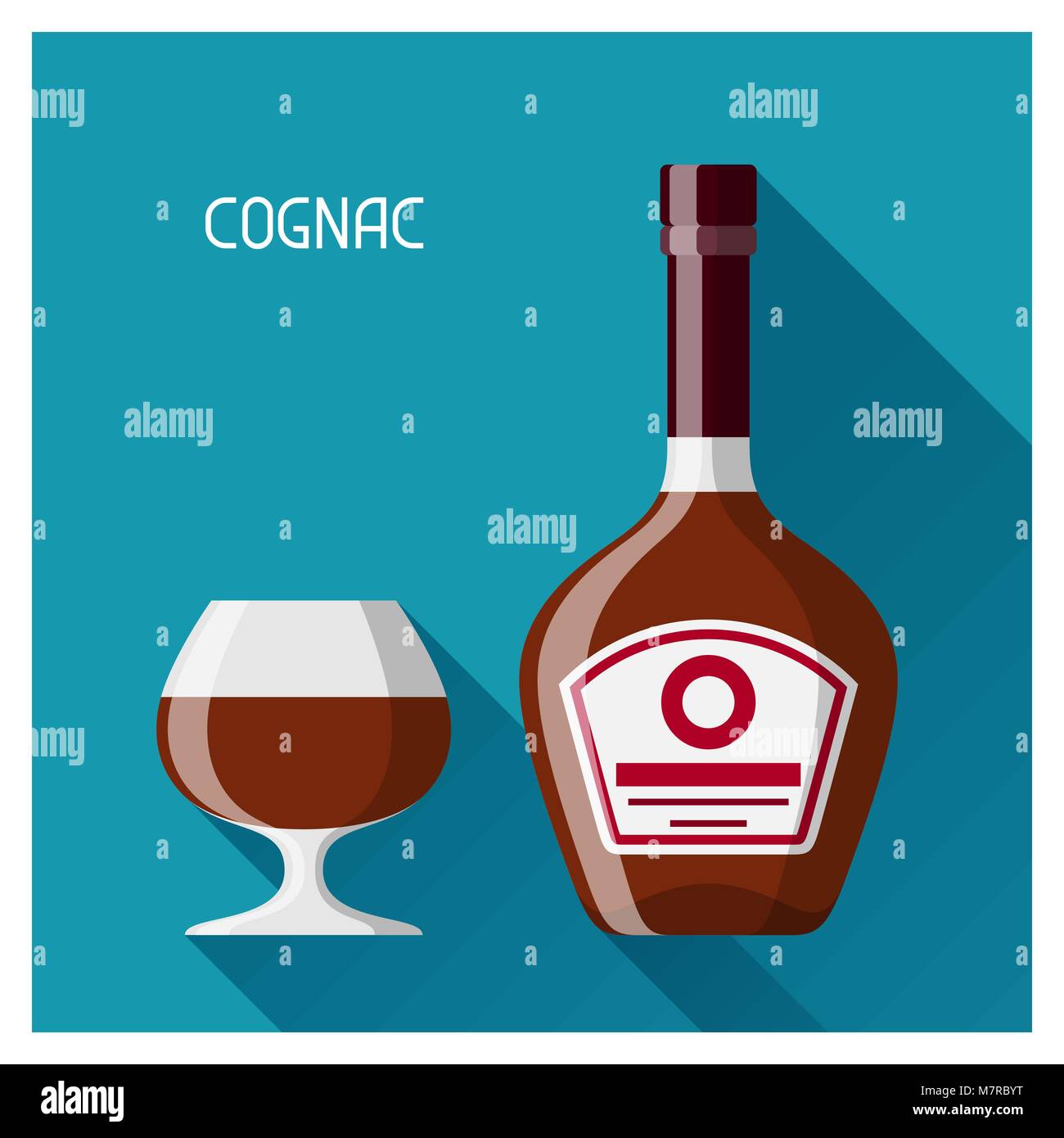 Cognac bottle Stock Vector Images - Alamy
