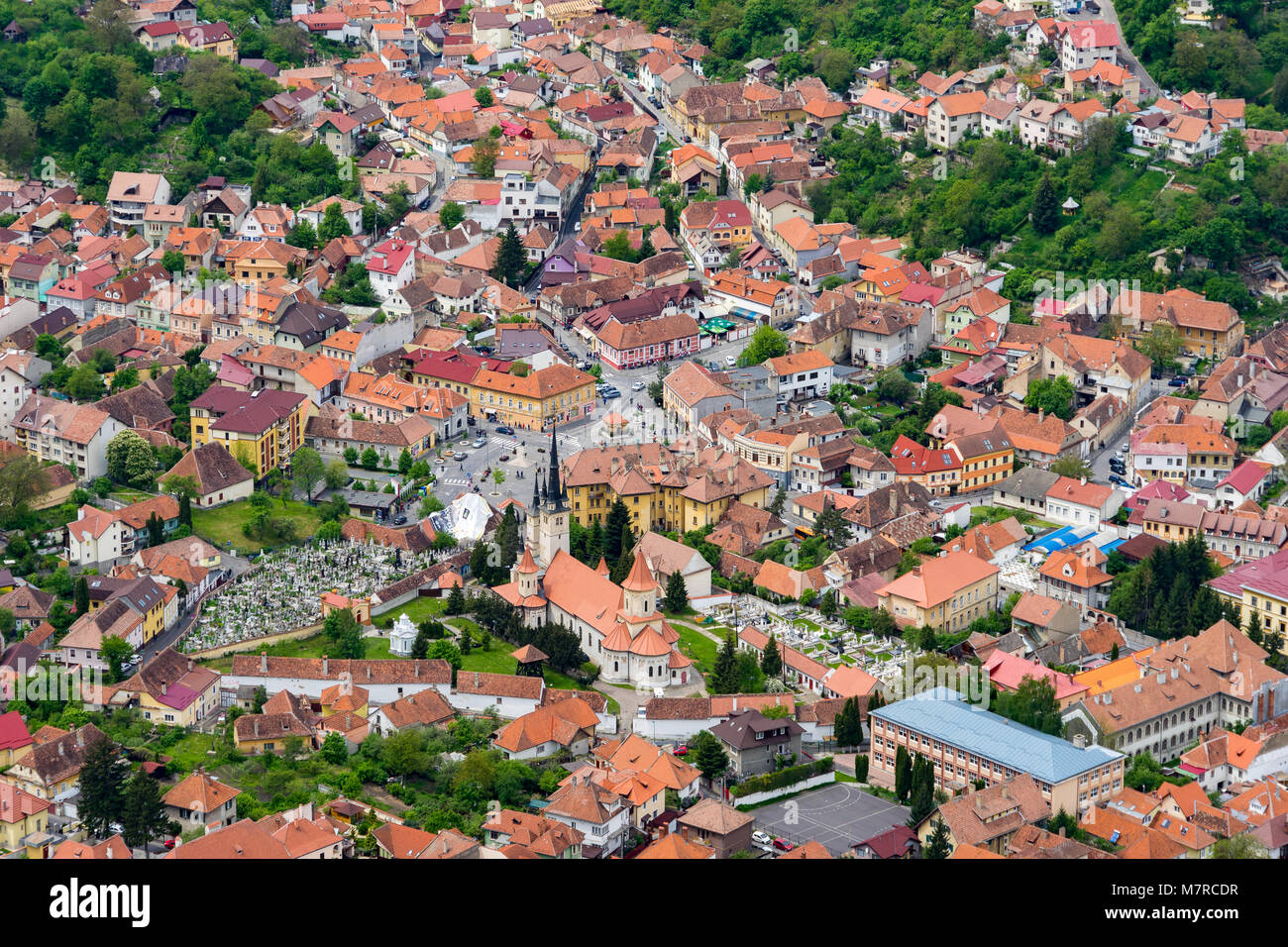 Top Down View of Brasov Stock Photo - Alamy