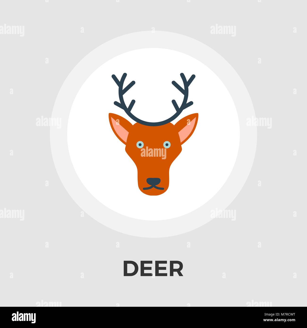 Deer vector flat icon Stock Vector Image & Art - Alamy