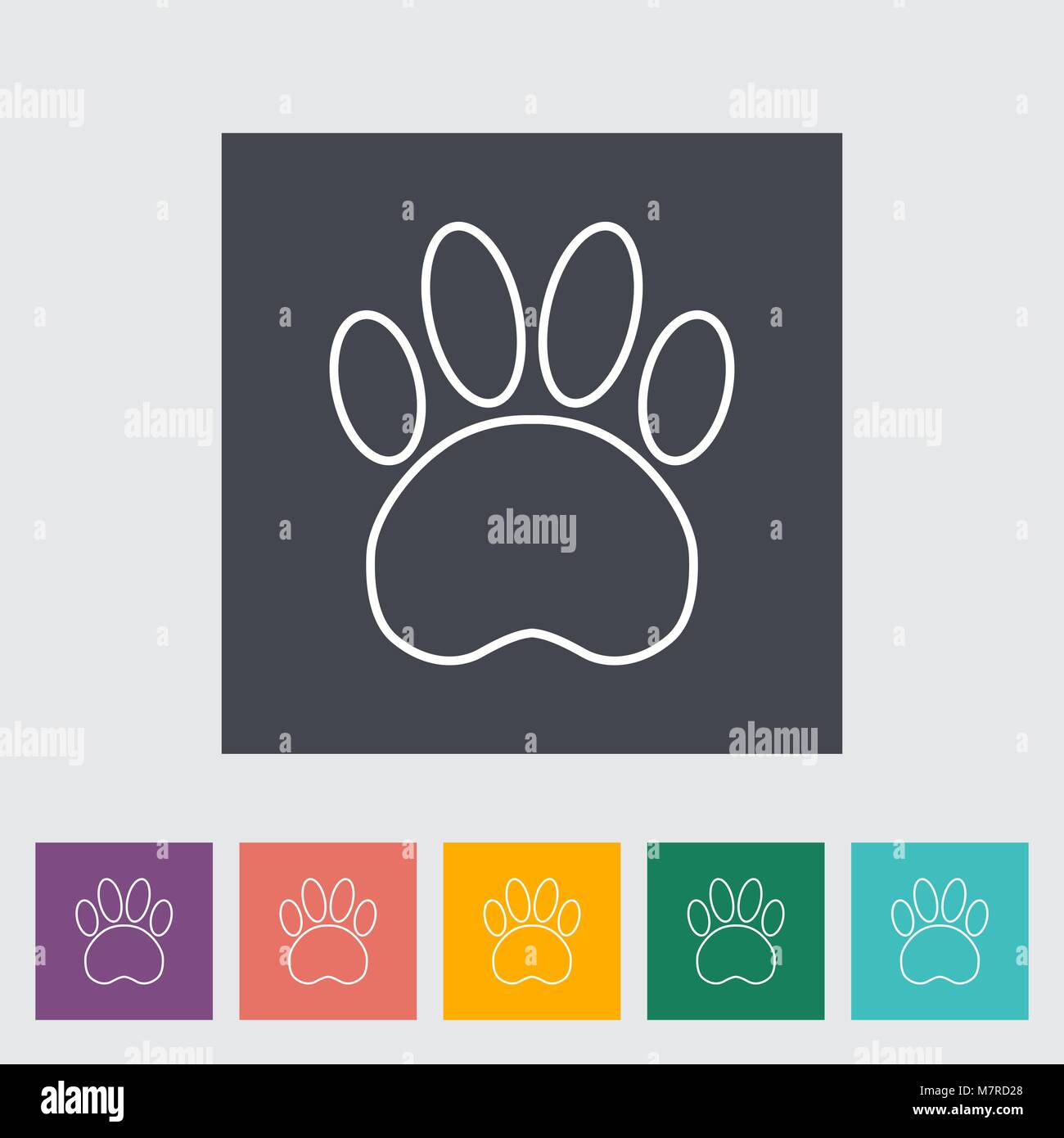 Paw symbol Stock Vector Images - Alamy