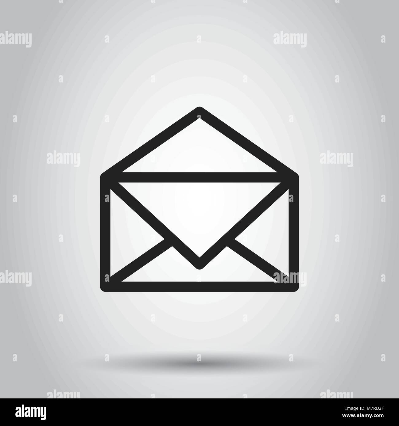 Mail envelope vector icon. Email flat vector illustration. E-mail ...