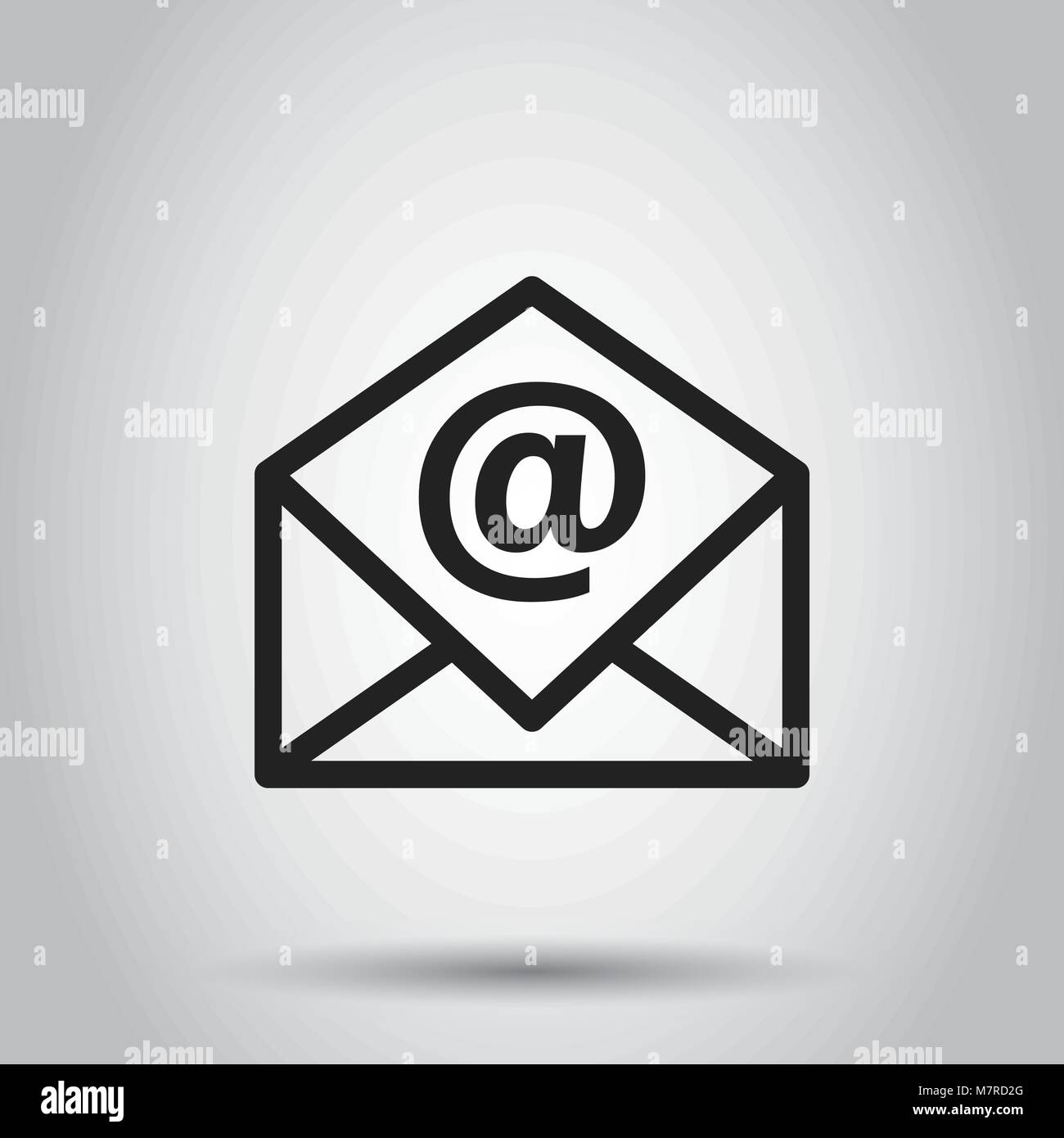 Mail envelope vector icon. Email flat vector illustration. E-mail ...