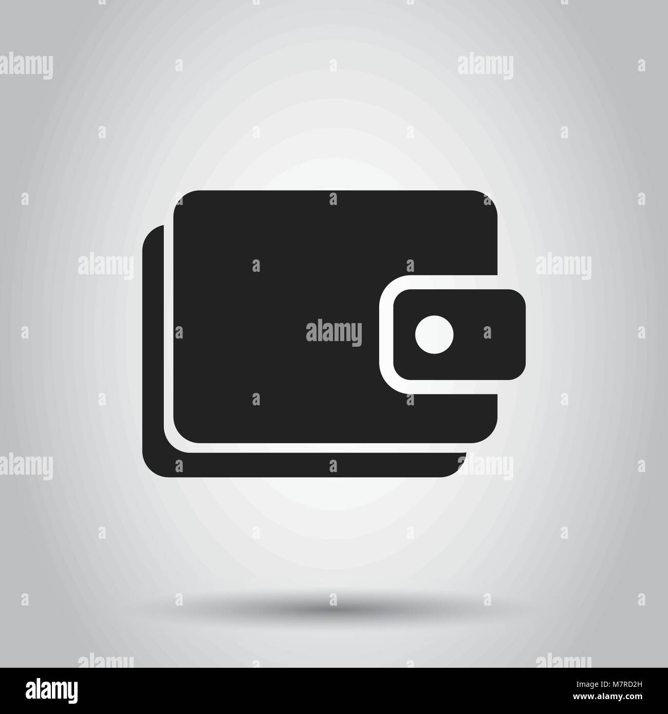 Wallet vector icon. Money purse flat vector illustration. Money bag ...