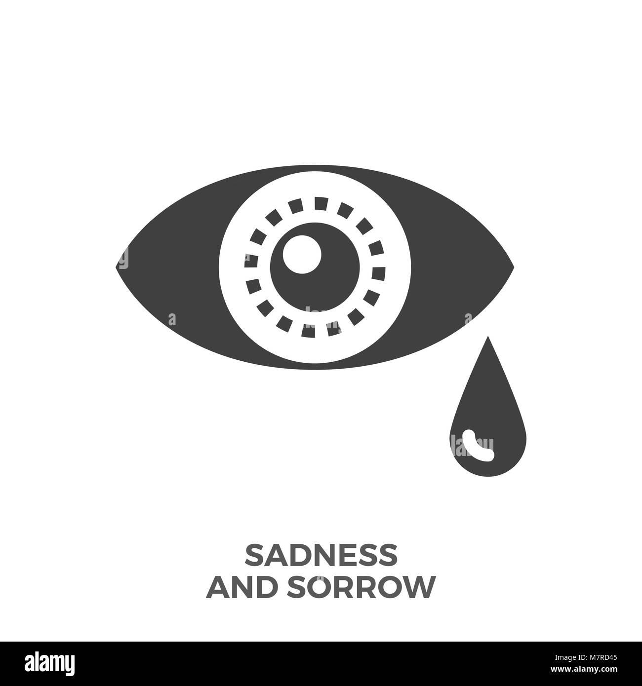 Sadness and Sorrow Glyph Vector Icon Stock Vector Image & Art - Alamy