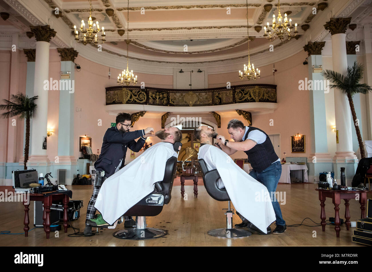 Award winning master barbers Yucel Olmezkaya (left) and Robert ...
