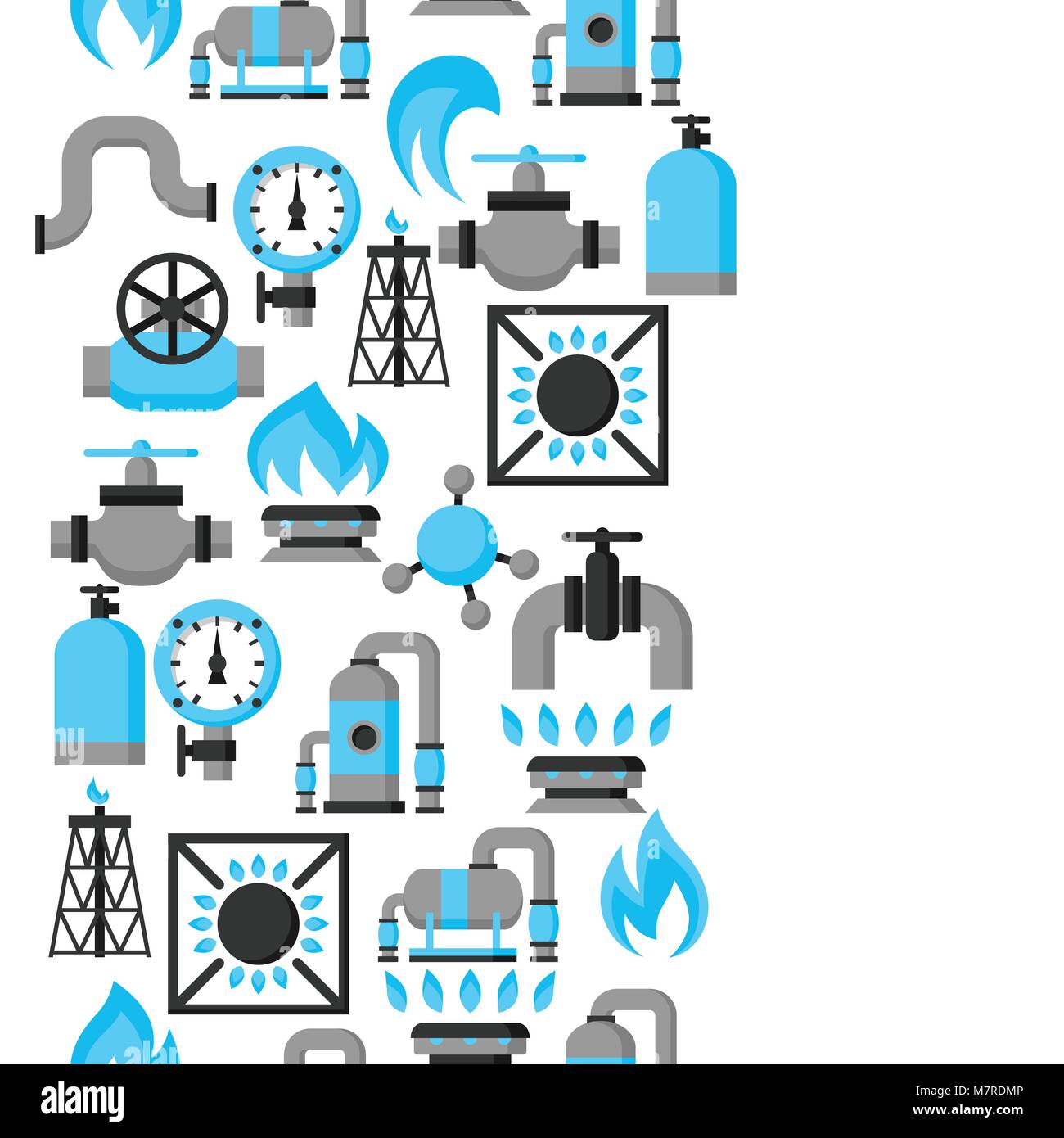 Natural gas production, injection and storage. Industrial seamless ...