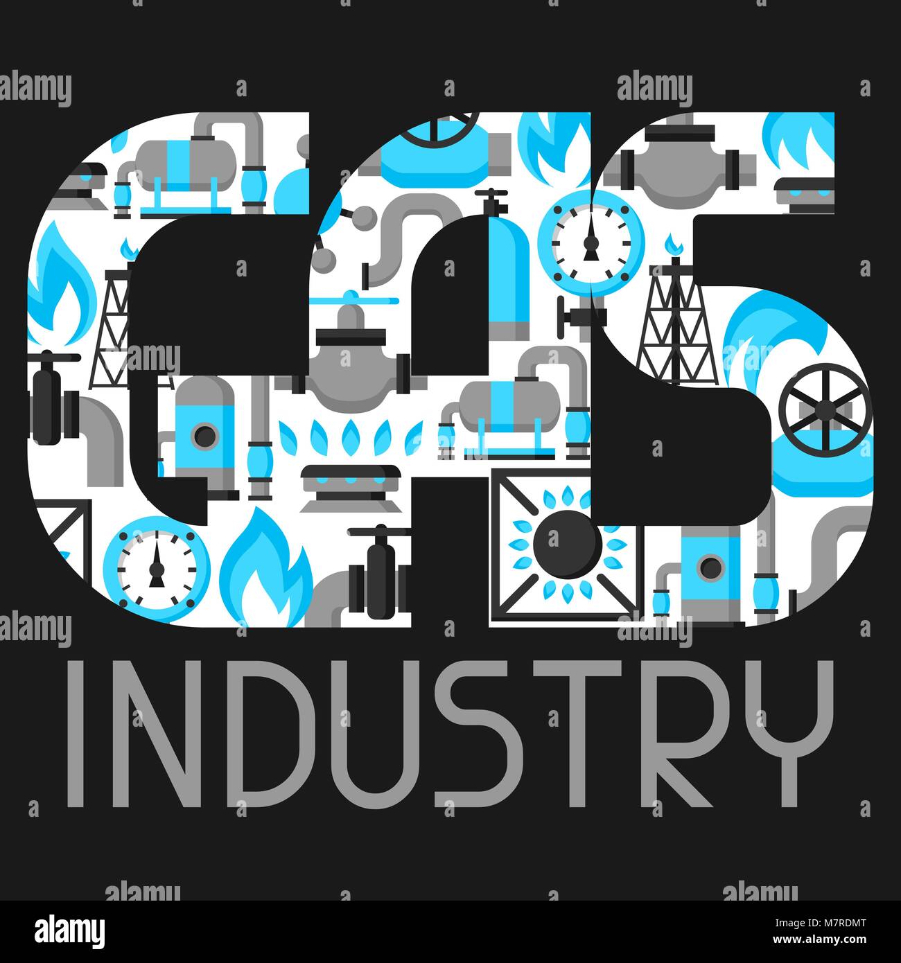 Natural gas production, injection and storage. Industrial background ...