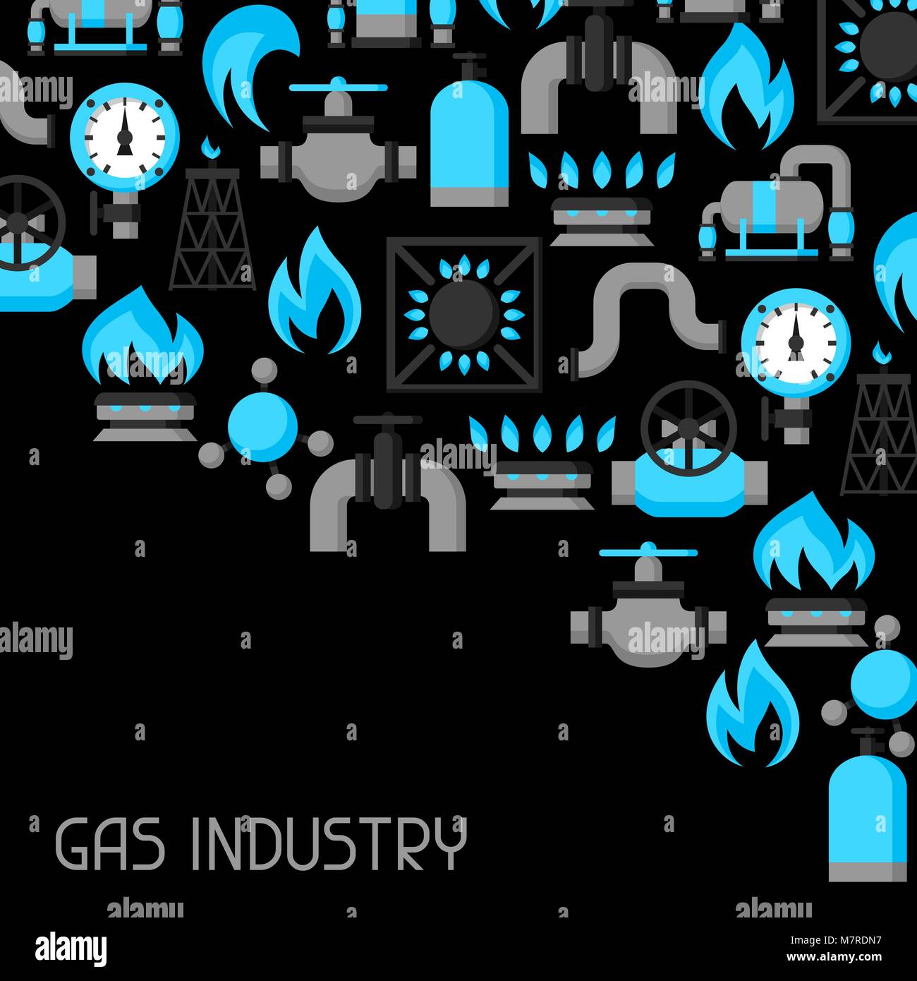 Natural gas production, injection and storage. Industrial background ...
