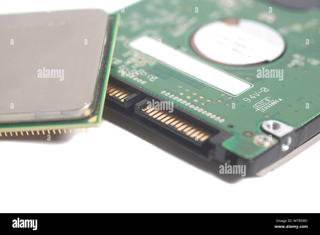 Central processing unit CPU microchip end Computer Hard Disk Drive HDD ...