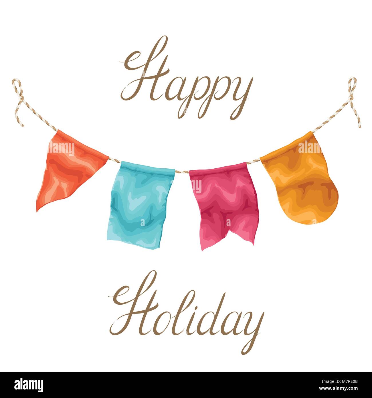 Bunting party flags hand Cut Out Stock Images & Pictures - Alamy