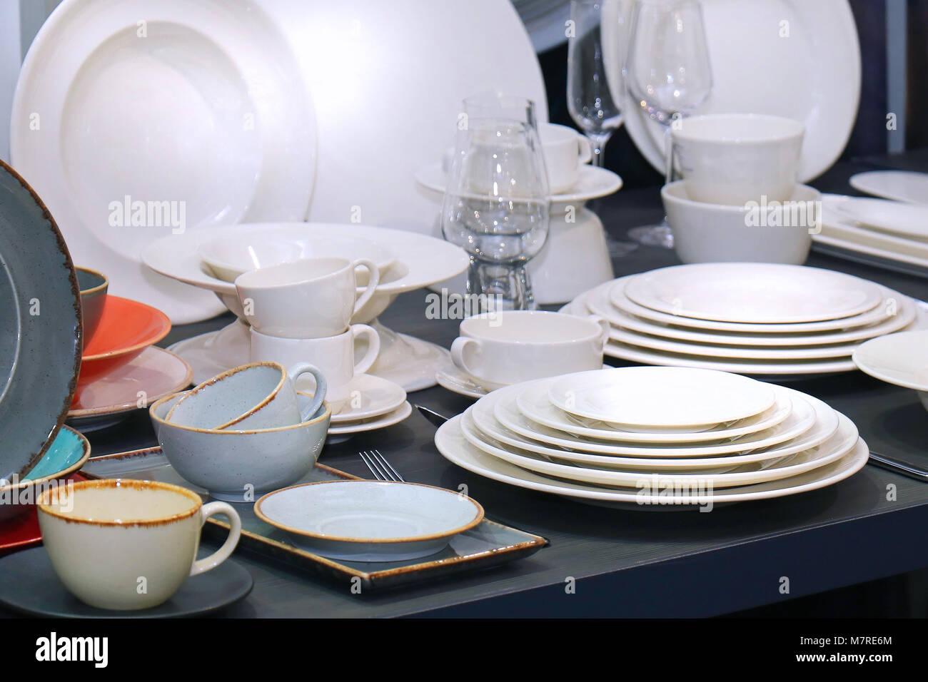 Porcelain cup plates hi-res stock photography and images - Alamy