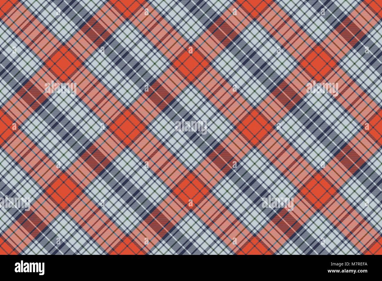 Diagonal fabric textile check seamless pattern. Vector illustration ...