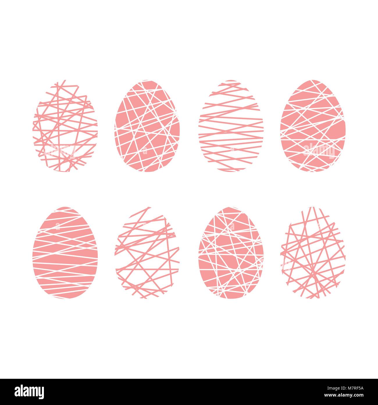 Vector set of line Easter egg art Stock Vector Image & Art - Alamy
