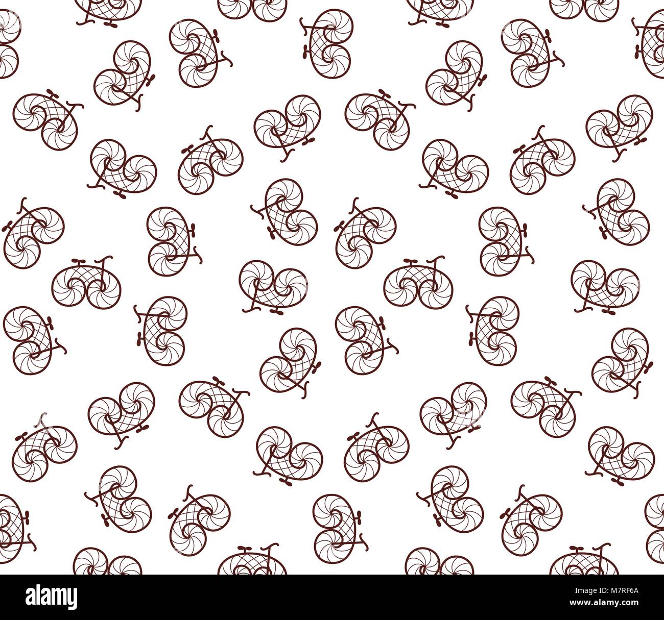 seamless pattern of retro bicycle Stock Vector Image & Art - Alamy