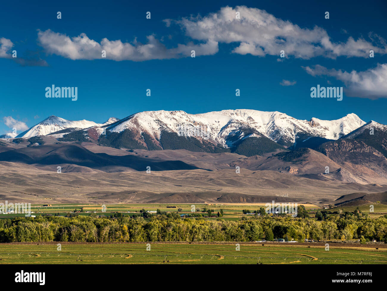 Lost River Range over Round Valley, near Challis, Rocky Mountains ...