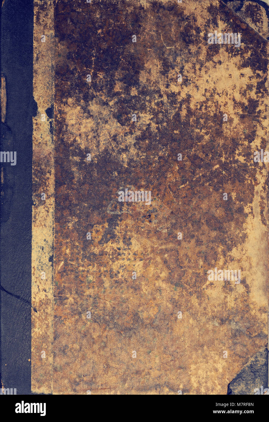 Ancient used book cover using as vintage or retro background with space ...