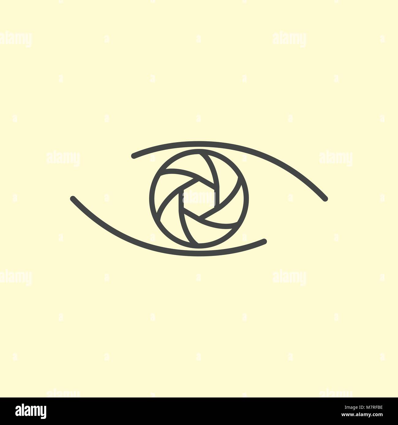 Vision line art eye Stock Vector Images - Alamy