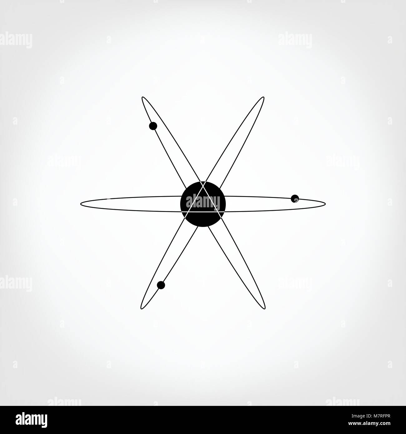 Vector atom model. Molecule Icon Stock Vector Image & Art - Alamy