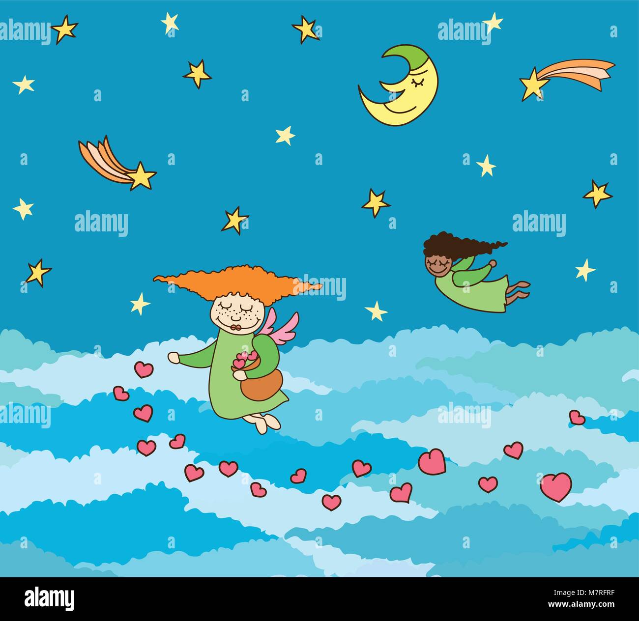 The little angels Stock Vector Images - Alamy