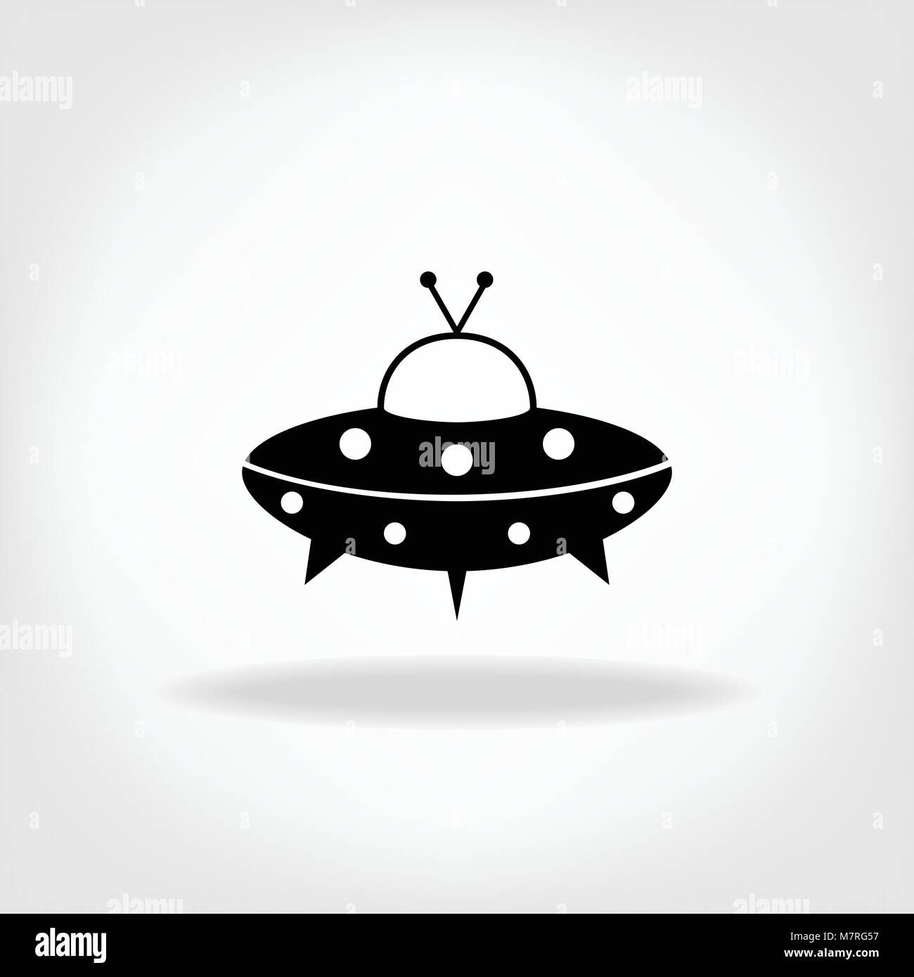 UFO Icon. UFO Flying Saucer Icon Stock Vector Image & Art - Alamy